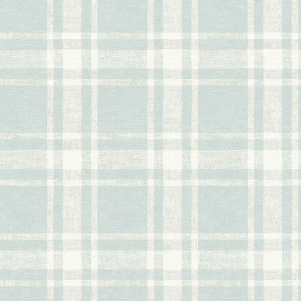 Antoine Light Blue Flannel Wallpaper, Bolt - Farmhouse - Wallpaper - by ...