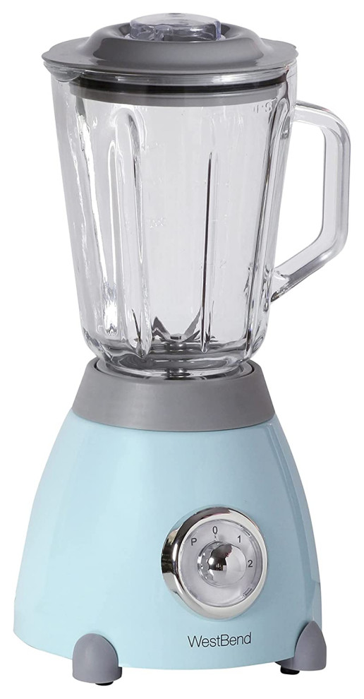 West Bend Blender Retro-Styled 3 Speeds with 48 oz Glass Blending Jar ...