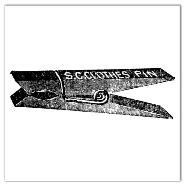 Vintage Clothespin Sketch I Wall Art - Contemporary - Prints And ...