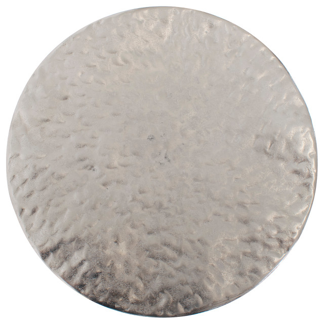 The Espen Silver Hourglass Stool/Side Table - Contemporary - Side ...