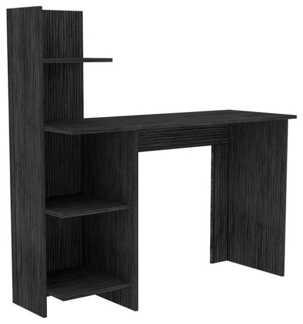 TUHOME Vilna 120 Desk Engineered Wood Desks in White/Pine ...