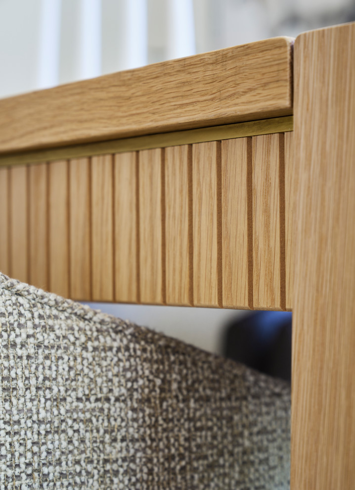 'Supernova' White Oak Dining Table with Fluted Tableskirt Edging ...