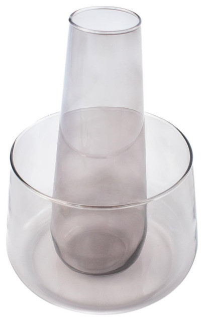 Water Drop Decorative Bowl, Smoked - Transitional - Decorative Bowls ...