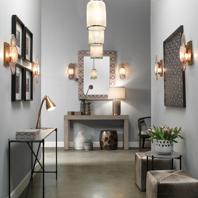 Modern Minimalist Cement Column Table Lamp 28 in Concrete Gray Cylinder ...