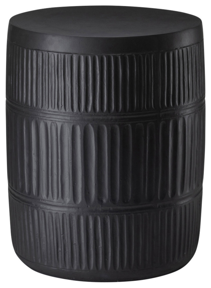 MGO Black Textured Garden Stool - Transitional - Accent And Garden ...