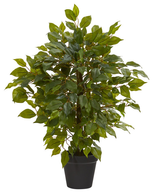 Nearly Natural 20 Mini Ficus Artificial Tree - Modern - Artificial ...