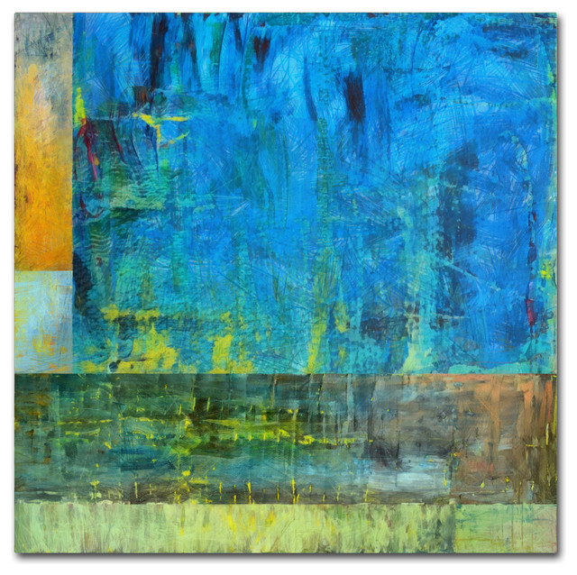 Michelle Calkins 'Essence of Blue 2' Canvas Art, 35x35 - Traditional ...