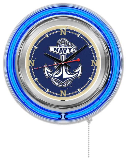 Holland Clk15 US Naval Academy 15" Double Neon Wall Clock ...
