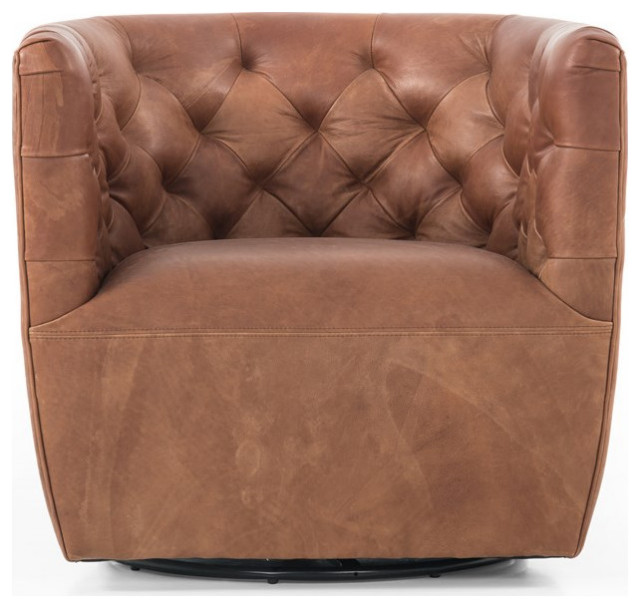 Hanover Swivel Chair, Heirloom Sienna - Traditional - Armchairs And ...