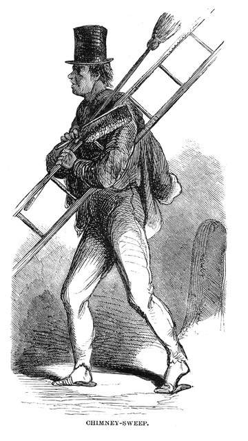 Chimney-Sweep, Nwood Engraving 19Th Century, Poster Print By, 24x36, 24 ...