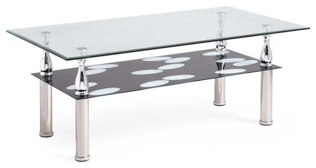 Tempered Glass Coffee Table - Contemporary - Coffee Tables - by Hodedah ...