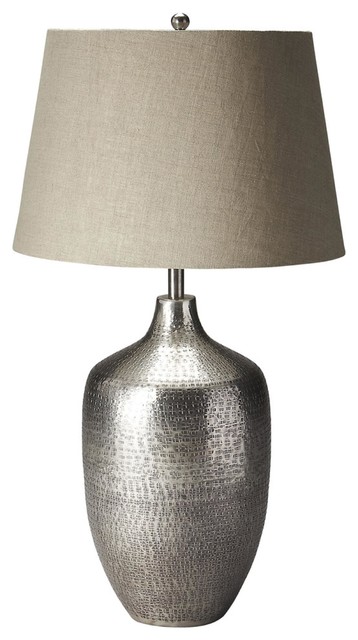 Butler Antique Silver Finish Table Lamp - Transitional - Table Lamps ...