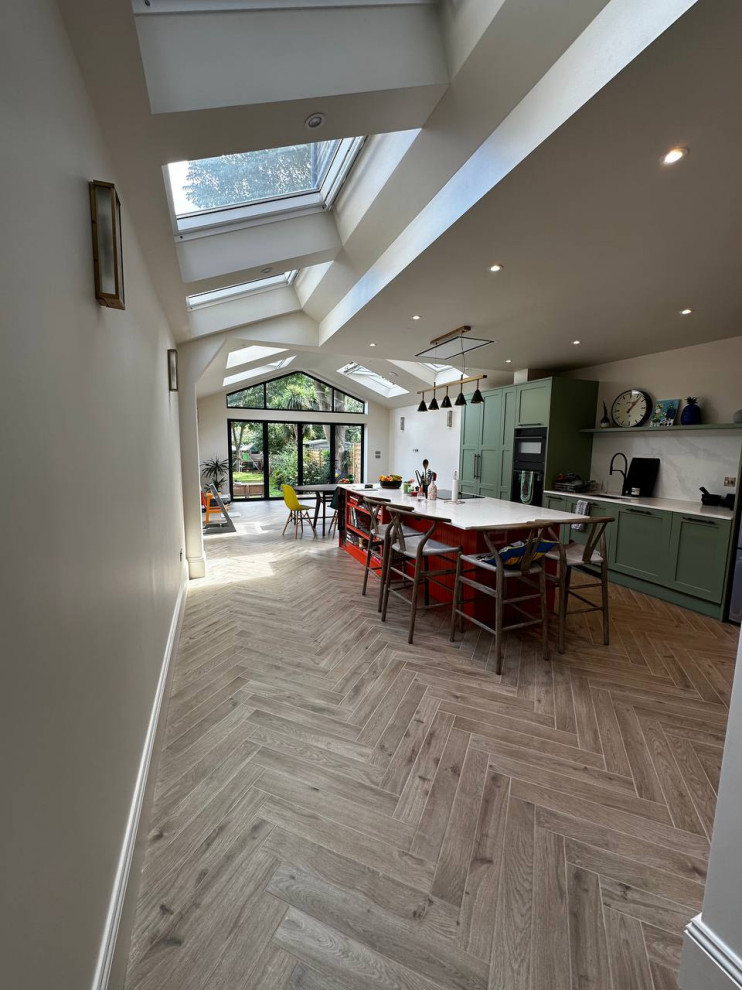 Modern Rear House Extension in London with Open-Plan Kitchen & Garden Views - Modern - Kitchen ...