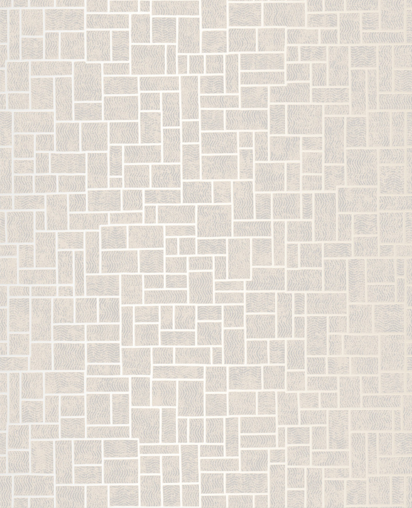 Etude Light Gray Geometric Wallpaper - Contemporary - Wallpaper - by ...