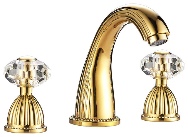 Larissa Bathroom Widespread Lavatory Sink Faucet Crystal Handles ...