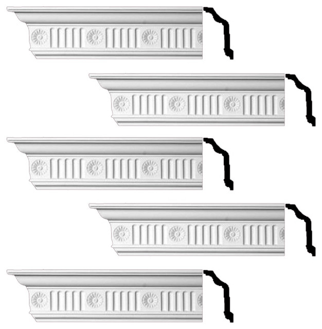 Ornate Cornice White Urethane Design 5 Pieces Totaling 480" Length ...