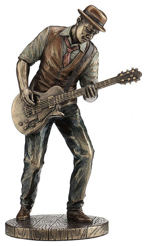 Jazz Band- Guitar Player Statue - Contemporary - Decorative Objects And ...