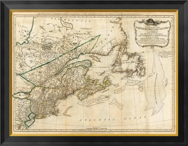 A General Map Of The Northern British Colonies In America, 1776, 20"x1 ...