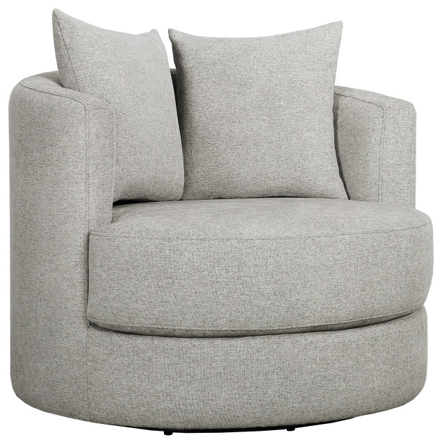 Elizabeth Stain-Resistant Fabric Swivel Chair - Transitional ...