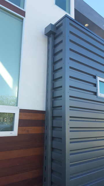 24 Gauge Steel, Collector Box and Downspout on Matching Wall Panels ...