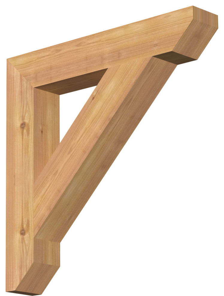 Balboa Traditional Bracket, 26"Dx38"H, 3 1/2"W Western Red Cedar/Smooth ...