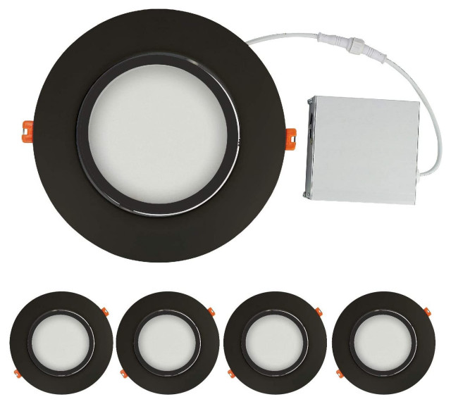 6" Canless Adjustable Lighting Downlight | Ultra Thin | 5CCT Switch, 6 ...
