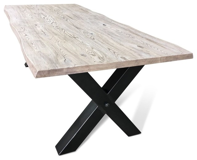 BAUM-LX Solid Wood Dining Table - Industrial - Dining Tables - by Maxima House | Houzz