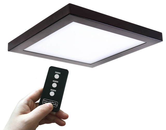 13" Multi-Color Remote Control Platter, Bronze - Modern - Lighting ...