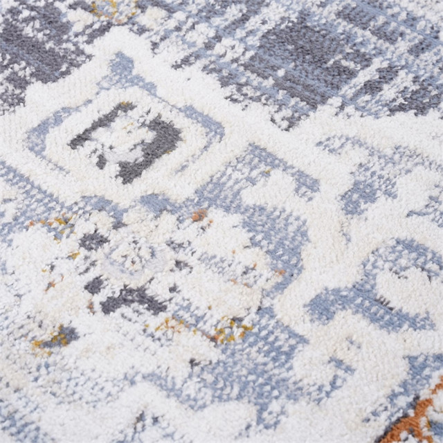 Bunyan Collection Traditional Vintage Cream/Gold Area Rug (6'7'' x 9 ...