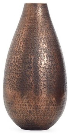 Torre and Tagus Talis Hammered Vase Tall, Copper - Contemporary - Vases ...