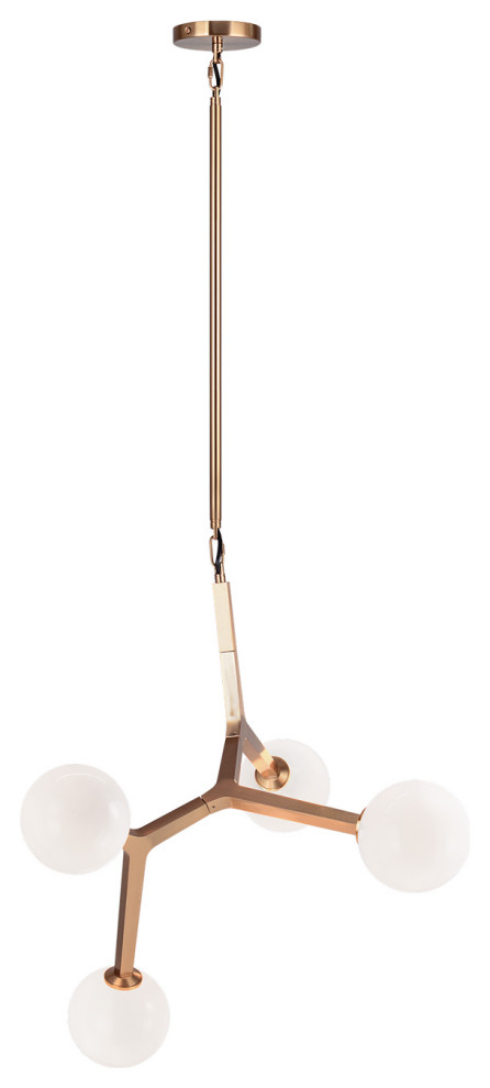 Matteo Lighting C81514AGOP Pendant, Aged Gold Brass Finish - Midcentury ...
