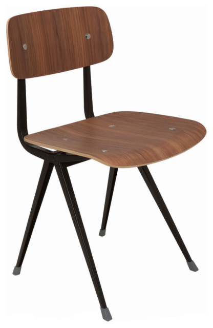 Wood Curved Legs Chair - Midcentury - Dining Chairs - by AFB Decor | Houzz