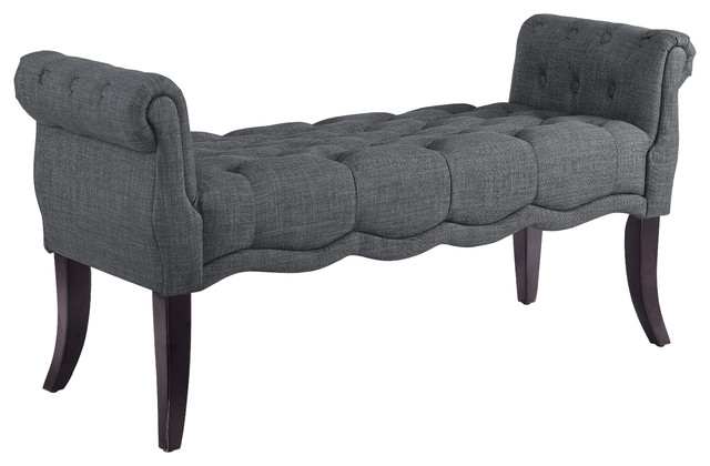 Madison Roll Arm Bench - Transitional - Upholstered Benches - by ...