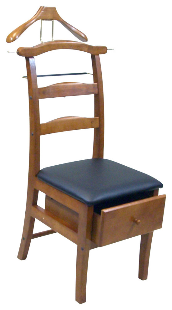 Manchester Chair Valet, Light Walnut Finish - Traditional - Clothing ...