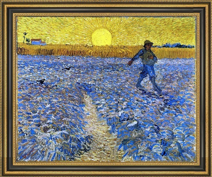 Vincent Van Gogh The Sower also known as Sower With Setting Sun Canvas ...