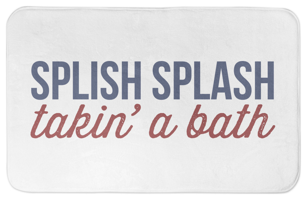Splish Splash Takin' A Bath 34x21 Bath Mat, 34x21 - Contemporary - Bath ...