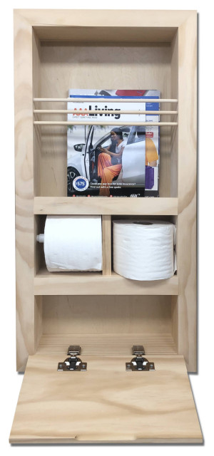 Montclair Combination Toilet Paper Holder Recessed Magazine Rack ...