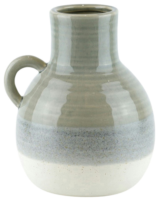 Ceramic 9" Jug, Green - Contemporary - Vases - by Beyond Design & More ...