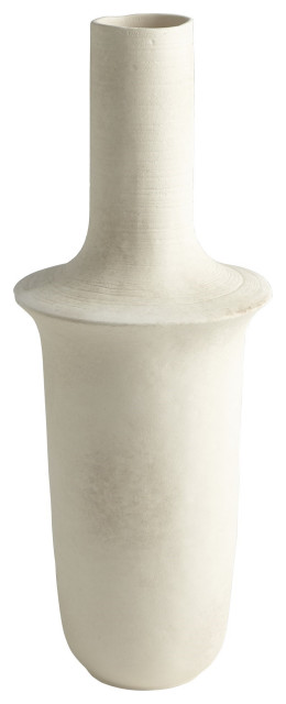 Fladis Tall Matte Cream Marble Vase - Transitional - Vases - by ...