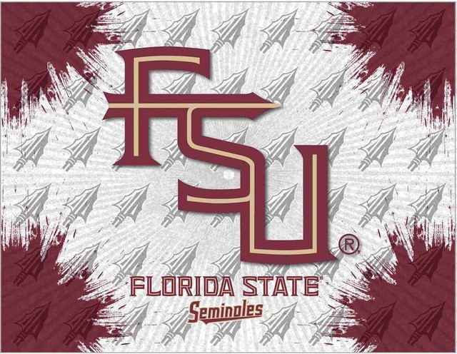 Florida State (Script) Logo Canvas, 20"x15" - Contemporary - Prints And ...