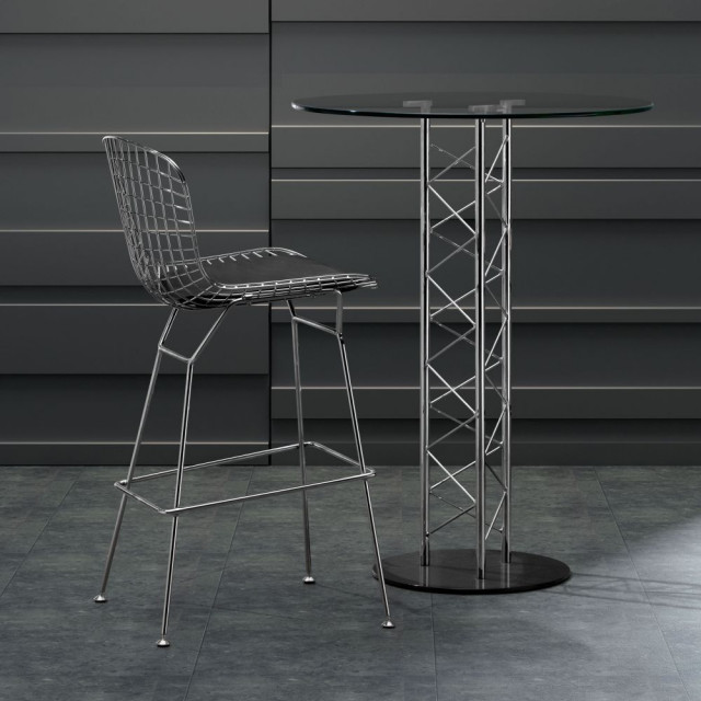 Wire Bar Chair, Set of 2 Chrome - Contemporary - Bar Stools And Counter ...