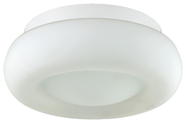 Disk, 1-Light Small Flush Mount, White, Small - Contemporary - Flush ...