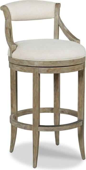 Bar Stool WOODBRIDGE TAYLOR Curved Top Rail Squared Tapered Legs ...