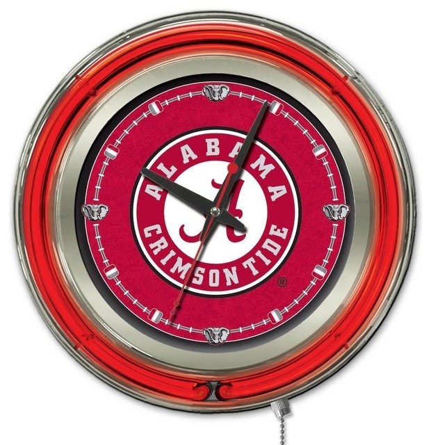 Alabama Neon Clock - Contemporary - Wall Clocks - by Holland Bar Stool ...