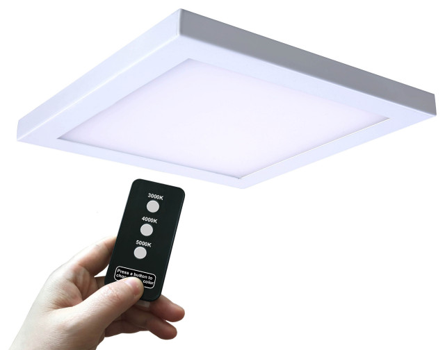 13" Multi-Color Remote Control Platter, White - Modern - Lighting ...