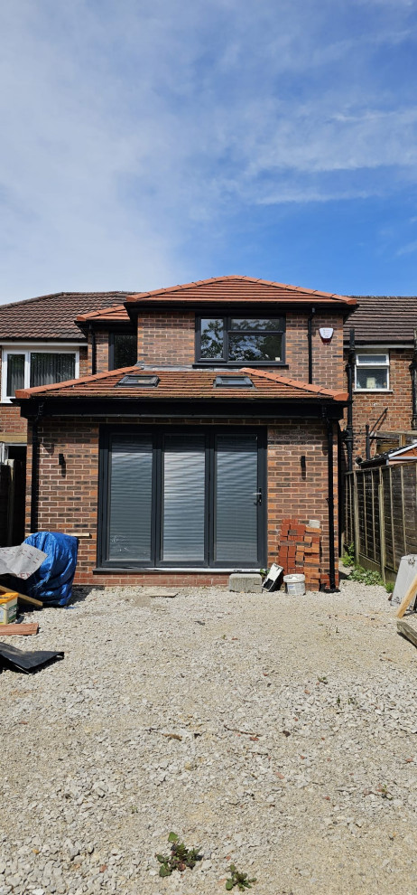 Rear View of Double Storey Rear Extension with Pitched Roof and Bi-Fold ...