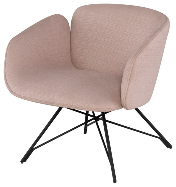 Diantha Occasional Chair Mauve Fabric - Midcentury - Armchairs And ...
