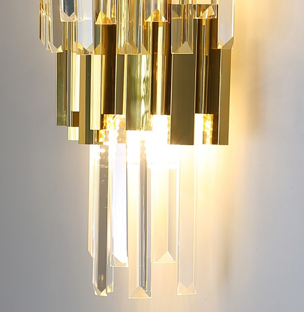 Gio Gold Plated Crystal Wall Sconce - Contemporary - Wall Sconces - by ...
