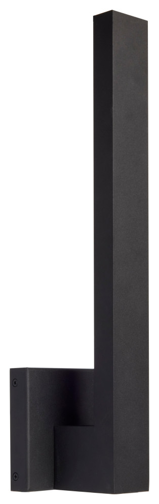Raven LED Outdoor Sconce - 18 Inch - Textured Matte Black - 15W 3000K ...
