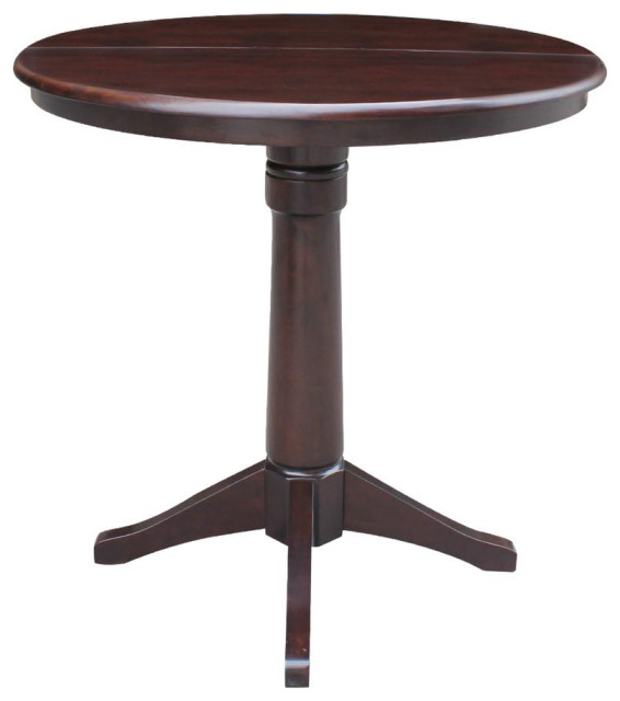 Round Top Pedestal Table With 12 Leaf - Transitional - Dining Tables ...